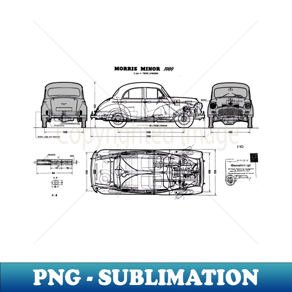 MORRIS MINOR - blueprint brochure cutaway - PNG Transparent | Inspire ...