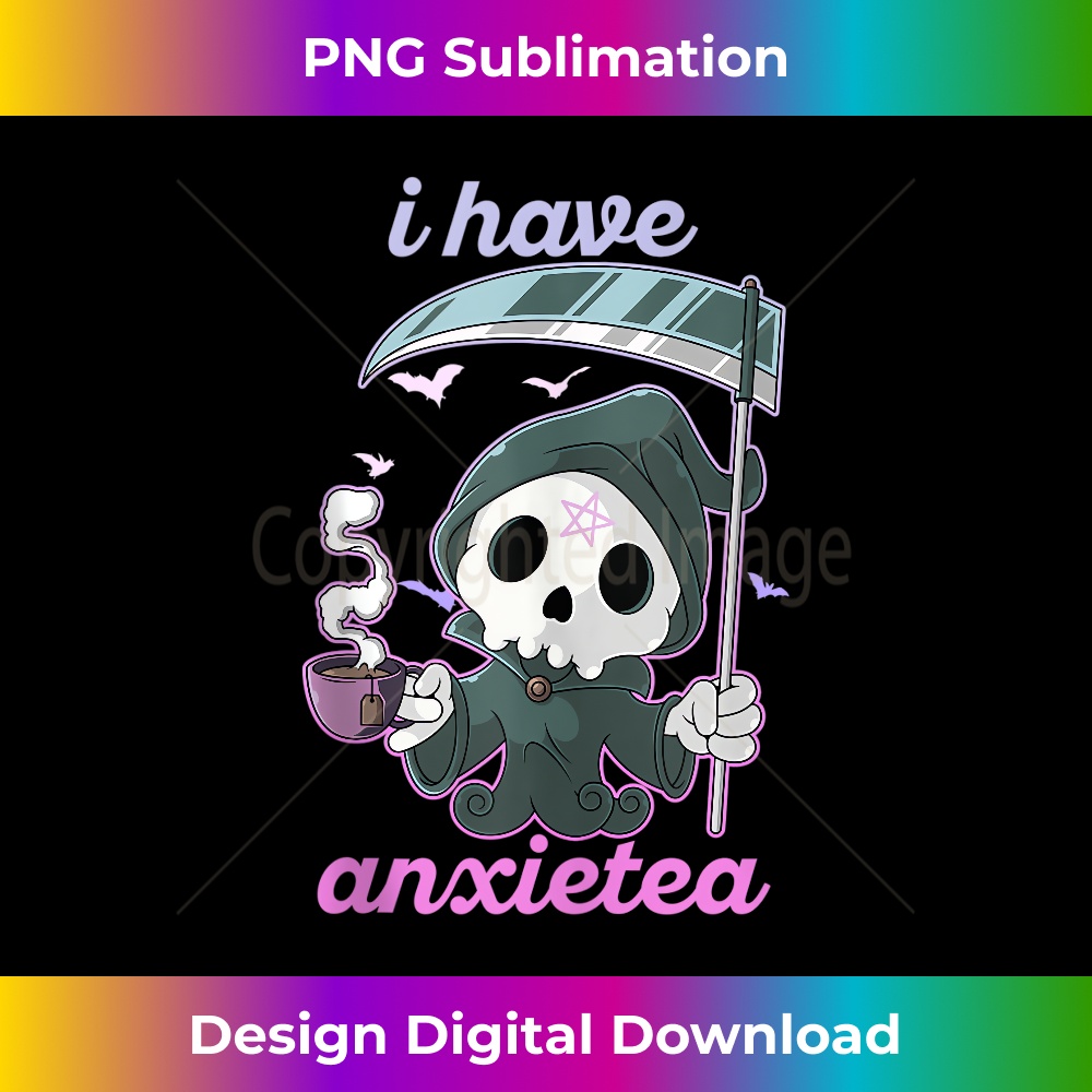 Pastel Goth I Have Anxiety Tea Grim Tea Kawaii Goth Tank Top | Inspire ...