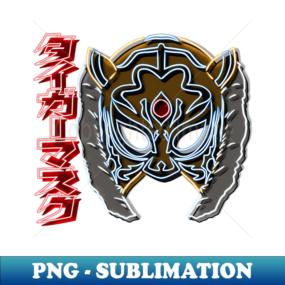 Tiger mask neon bg side - Premium PNG Sublimation File - Bri | Inspire ...