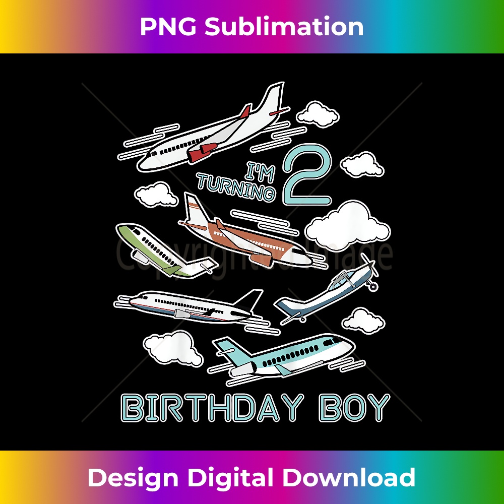 Kids Birthday Boy Airplane T- For Kids Turning 2 Years Old - | Inspire ...