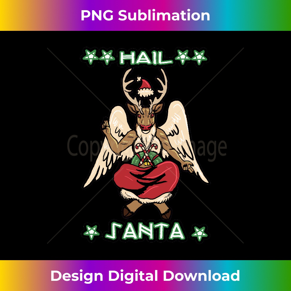 Hail Santa Occult Gothic Baphomet Deer Santa Dark Christmas | Inspire ...