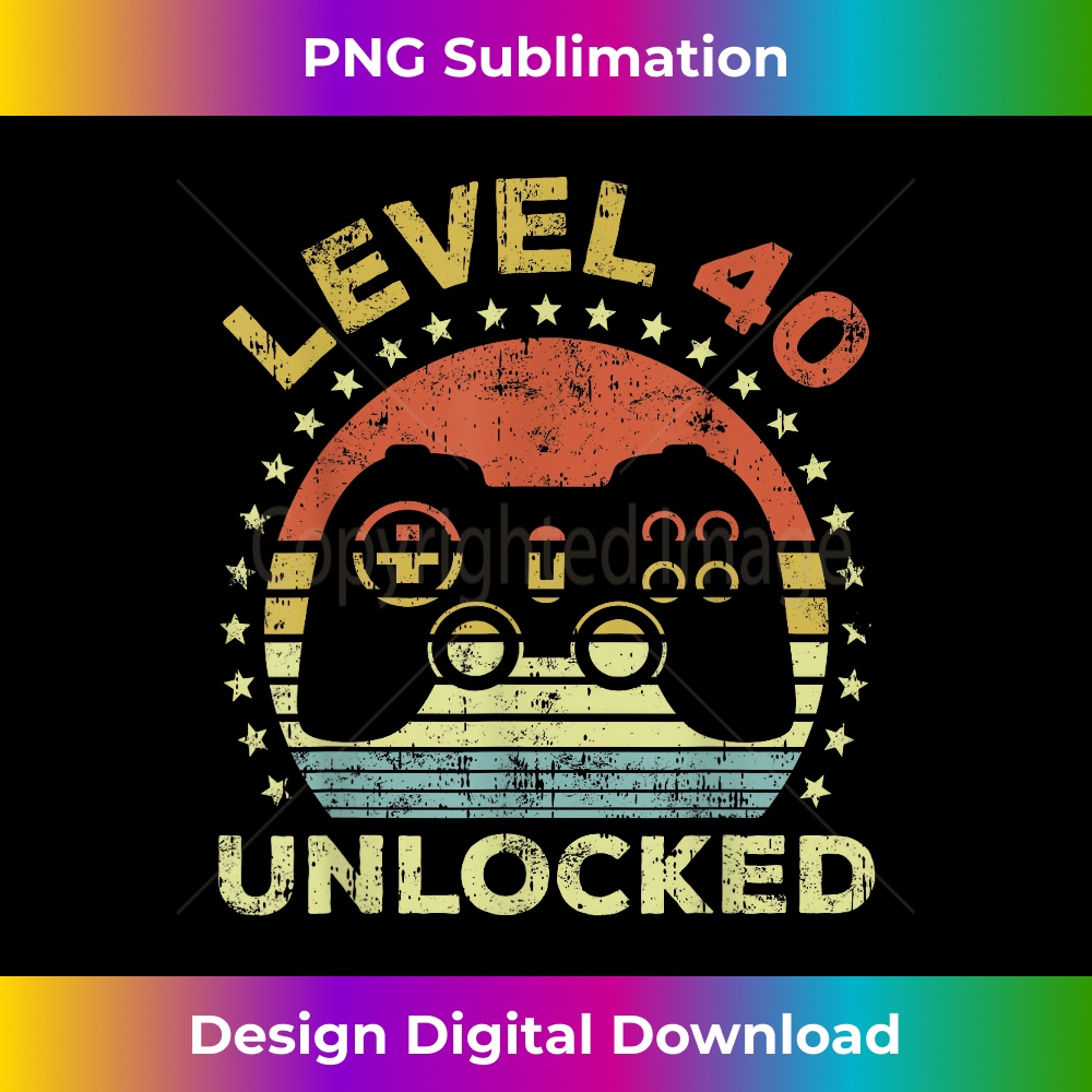 40th Birthday Gaming Level 40 Unlocked - Innovative PNG Subl - Inspire ...