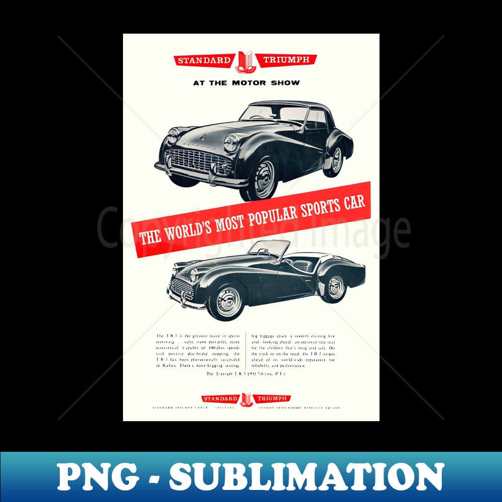 A vintage Triumph TR3 advert - Instant Sublimation Digital D | Inspire ...