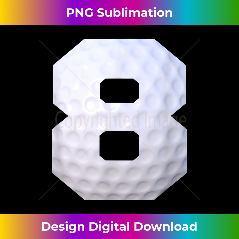 8th Birthday Party Golf Ball Print Number 8 Years Old Tee - | Inspire ...