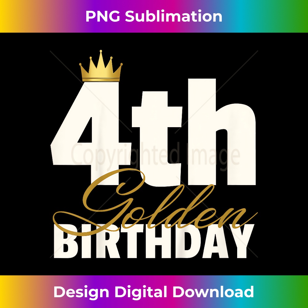Kids 4th Golden Birthday Year Age Crown - Crafted Sublimatio | Inspire ...