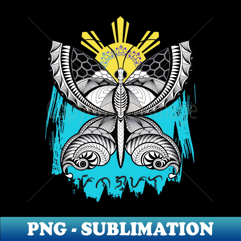 Tribal line Art Butterfly Baybayin word Pinagpala Blessed - - Inspire ...
