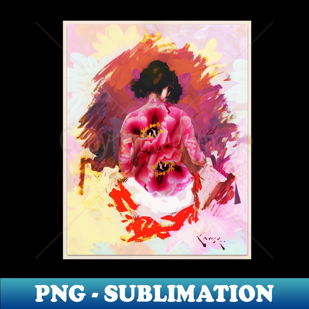 Beautiful Lady with Floral Design on her back - Trendy Subli | Inspire ...