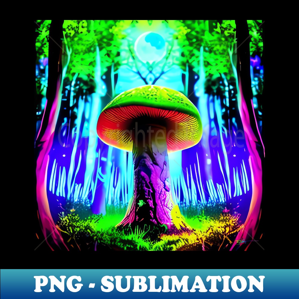 Shrooms Blacklight Poster Art 22 - PNG Transparent Sublimati | Inspire ...