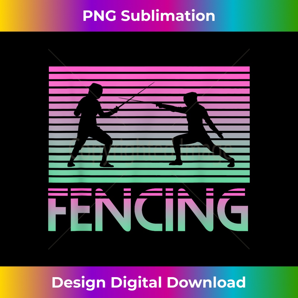 Fencing Retro Vintage Old-school Fencer - Crafted Sublimatio - Inspire ...