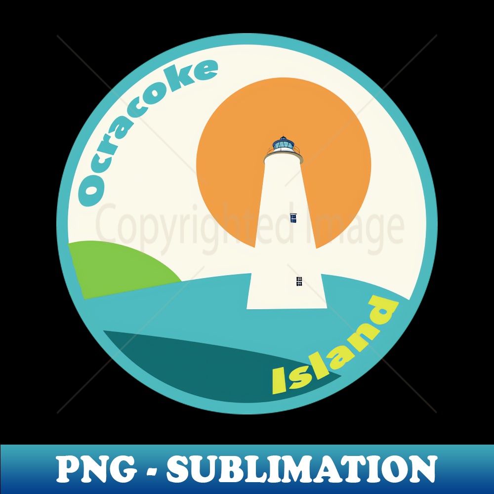 Ocracoke Island Lighthouse Circle - Sublimation-Ready PNG Fi | Inspire ...