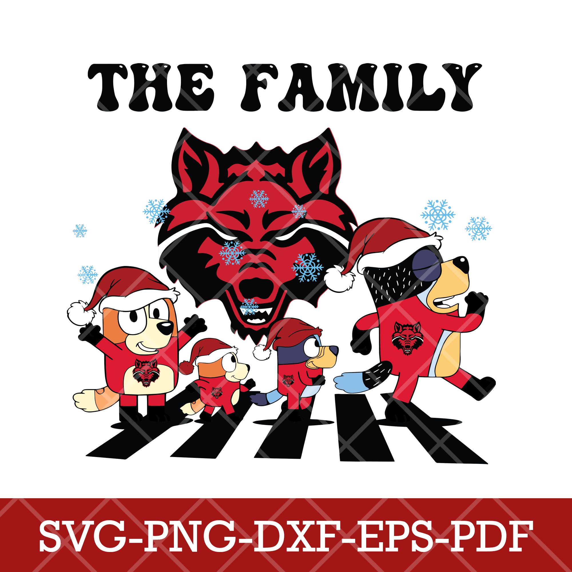 Arkansas State Red Wolves_NCAA Bluey 3,SVG,DXF,EPS,PNG,digit - Inspire ...