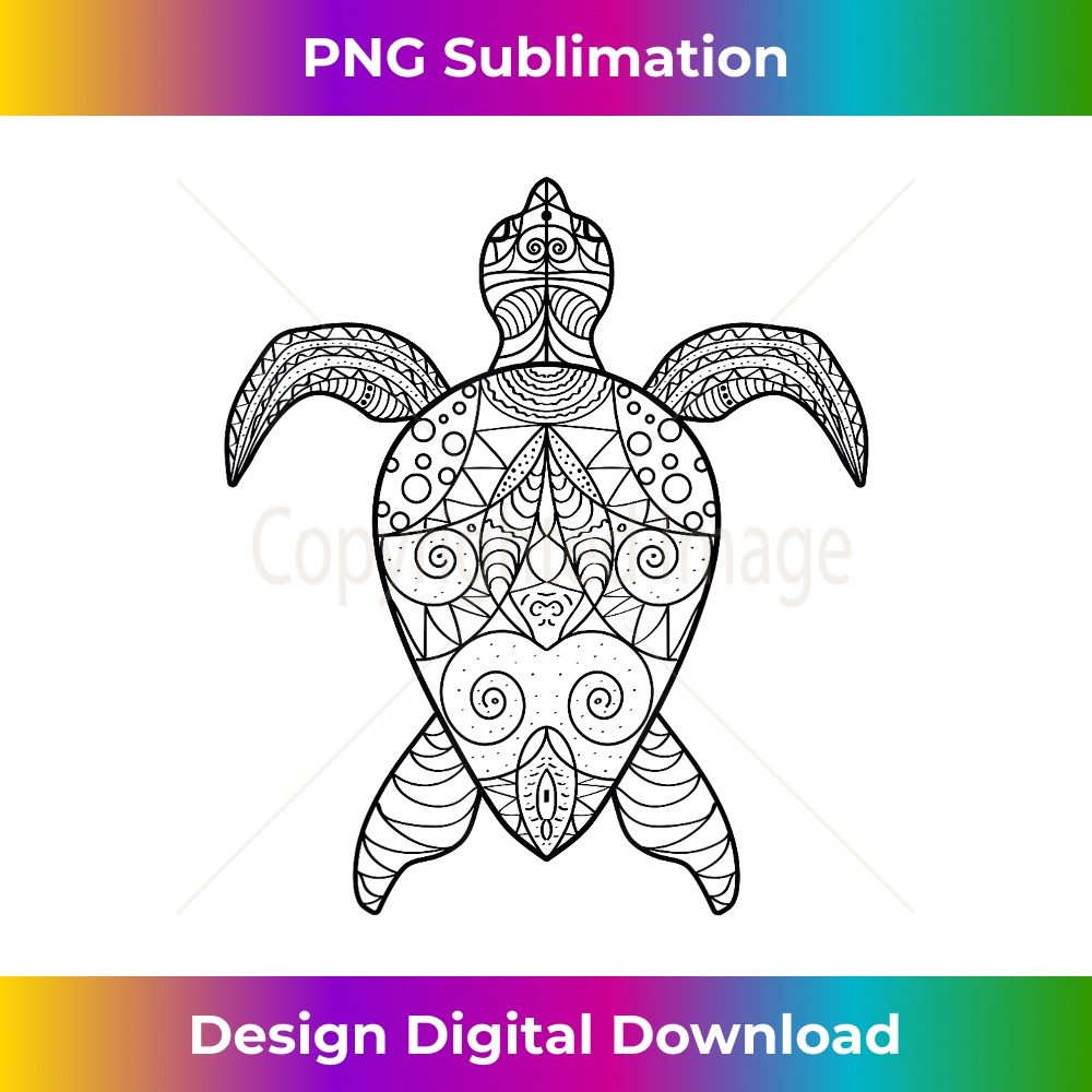 Cute sea turtle to paint and color in for children - Bespoke | Inspire ...