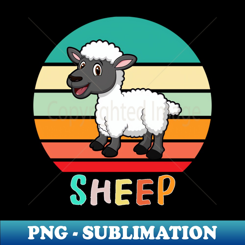 Vintage Retro Sheep - Trendy Sublimation Digital Download - | Inspire ...