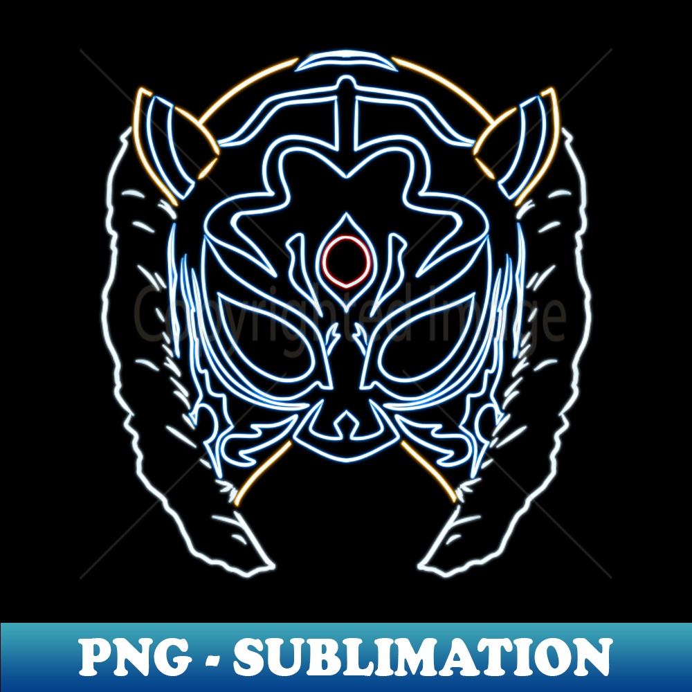 Tiger mask neon style 1 - PNG Transparent Sublimation Design | Inspire ...