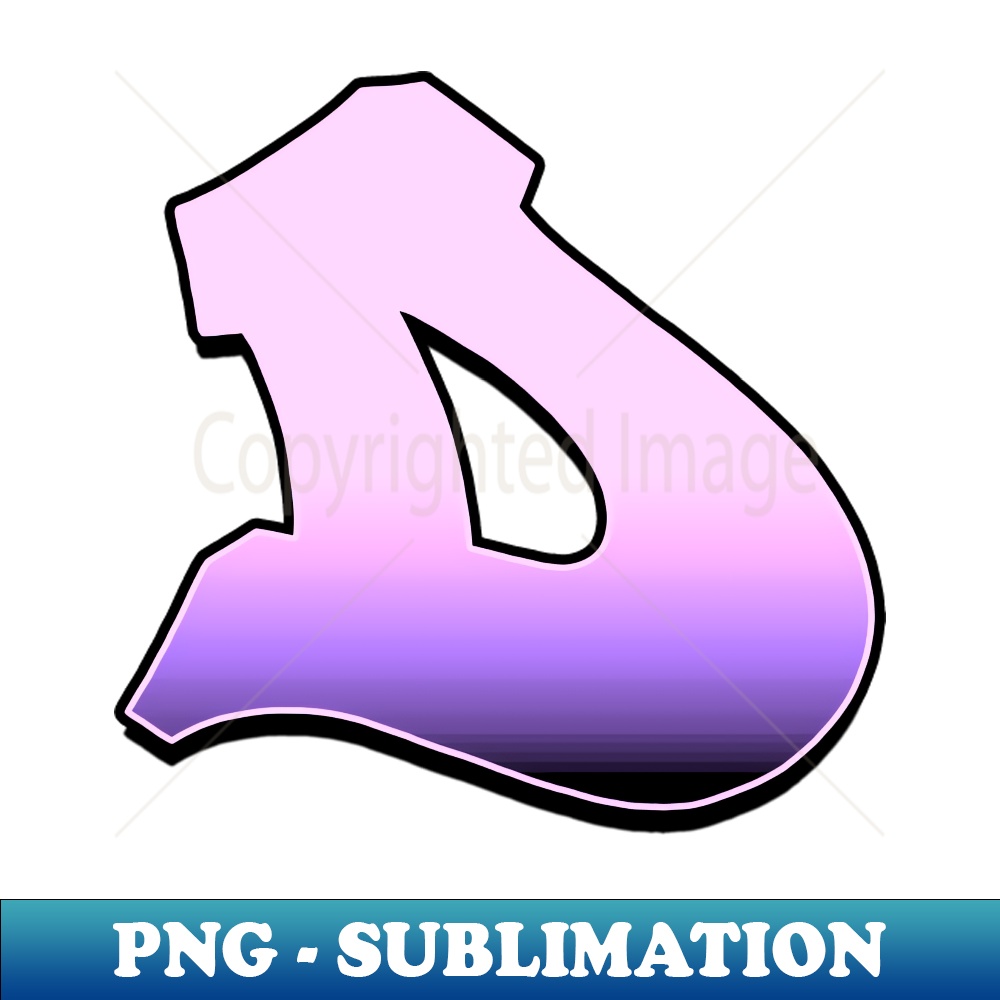 Letter D - Pink fade - PNG Transparent Sublimation Design - - Inspire ...