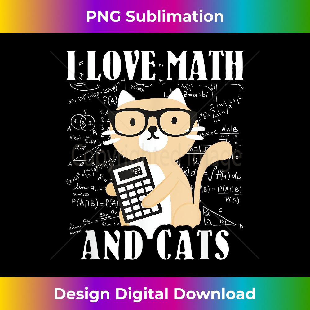 Math Kitty Cat I Love Math And Cats Mathematics Math - Timel | Inspire Uplift