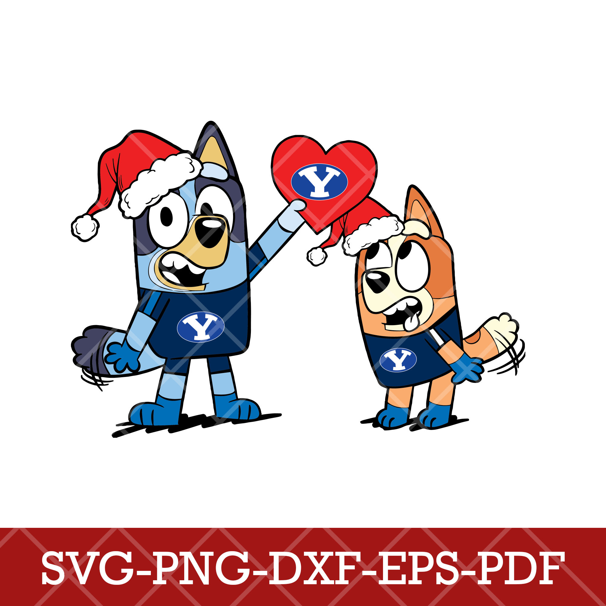 BYU Cougars_NCAA Bluey 2,SVG,DXF,EPS,PNG,digital download,cr - Inspire ...