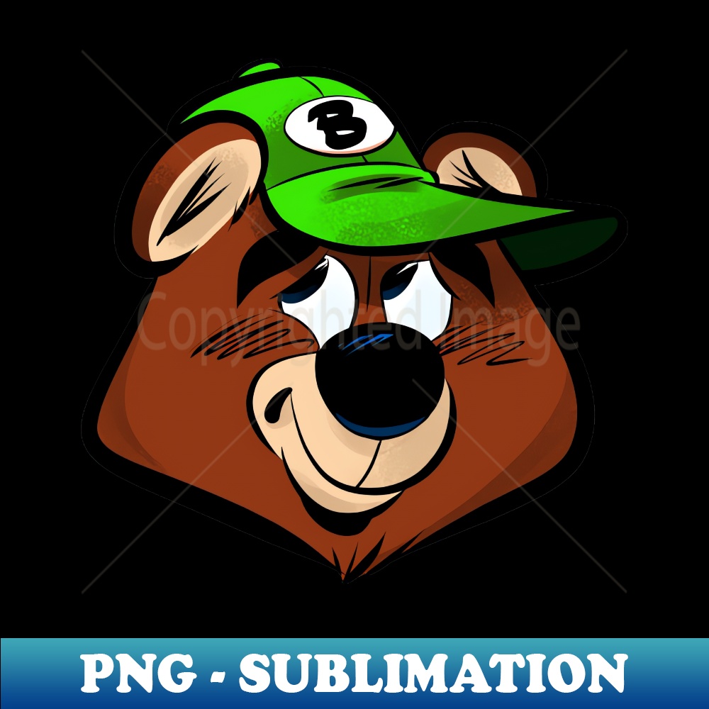 Bashful Bear Green cap - Instant Sublimation Digital Downloa | Inspire ...