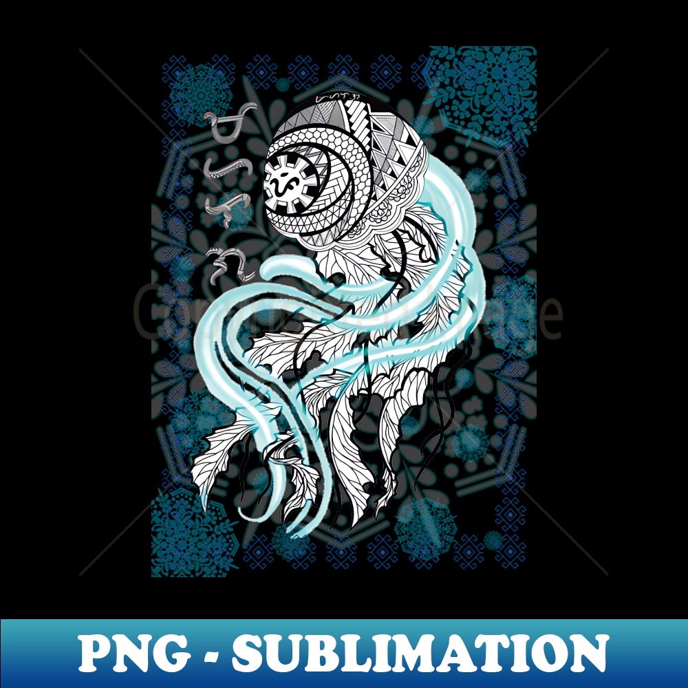 Tribal line Art Jellyfish Baybayin word Mahalaga PreciousVa | Inspire ...