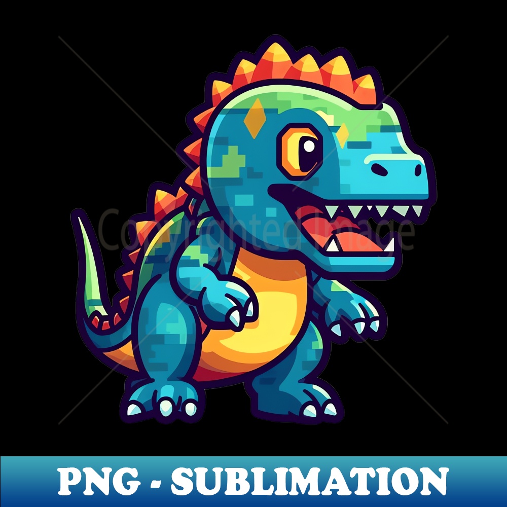 Pixel Rex - Cute 8-bit Dinosaur - Modern Sublimation PNG Fil | Inspire ...