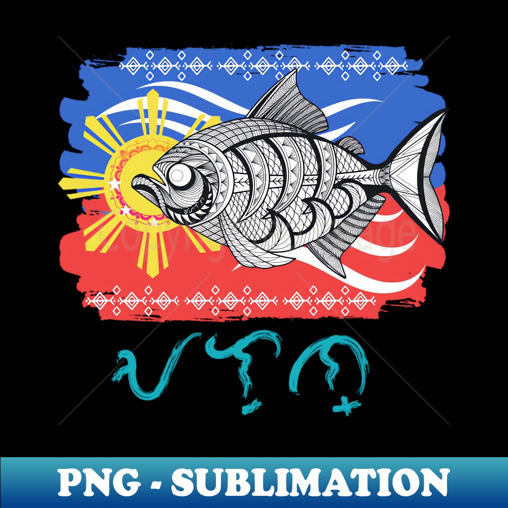 Tribal line Art Fish Baybayin word Alon Waves - Signature S - Inspire ...