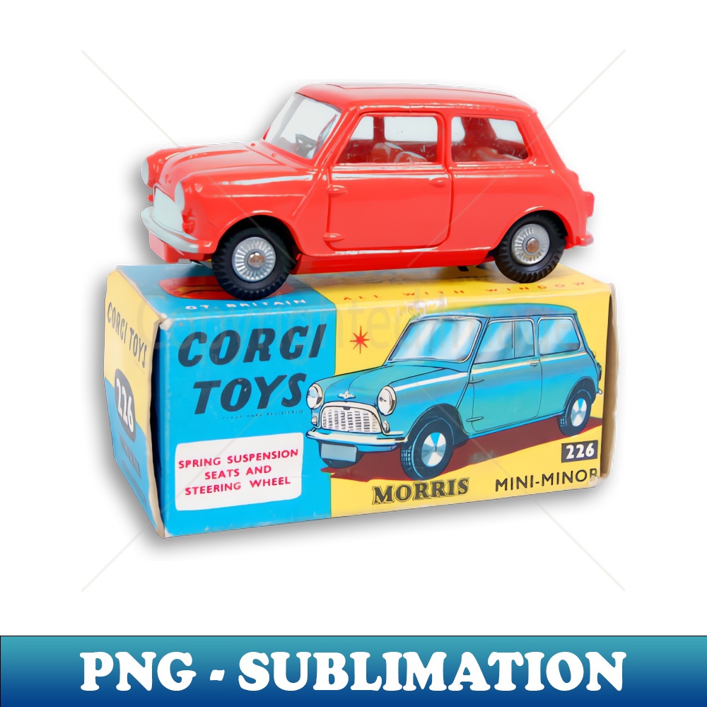 RED MORRIS MINOR TOY CAR - Digital Sublimation Download File | Inspire ...
