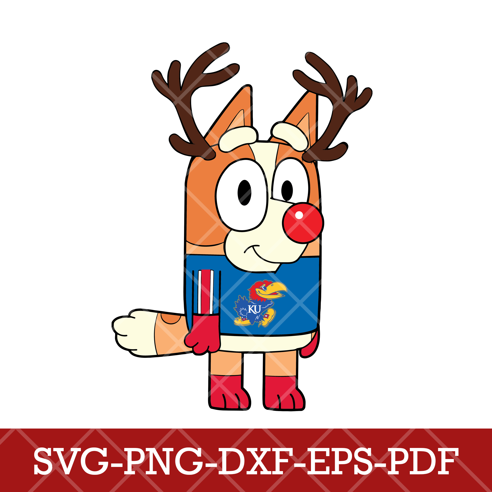 Kansas Jayhawks_NCAA Bluey 8,SVG,DXF,EPS,PNG,digital downloa - Inspire ...