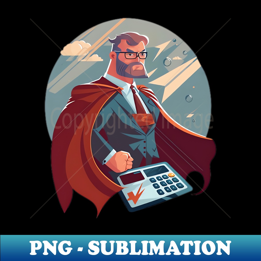 Caped Crusader Accounting Superhero - PNG Transparent Sublim | Inspire ...