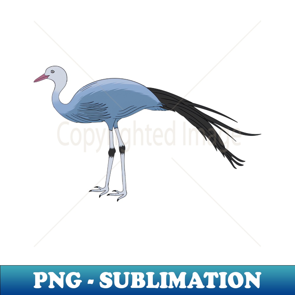 Blue crane bird cartoon illustration - Special Edition Subli | Inspire ...