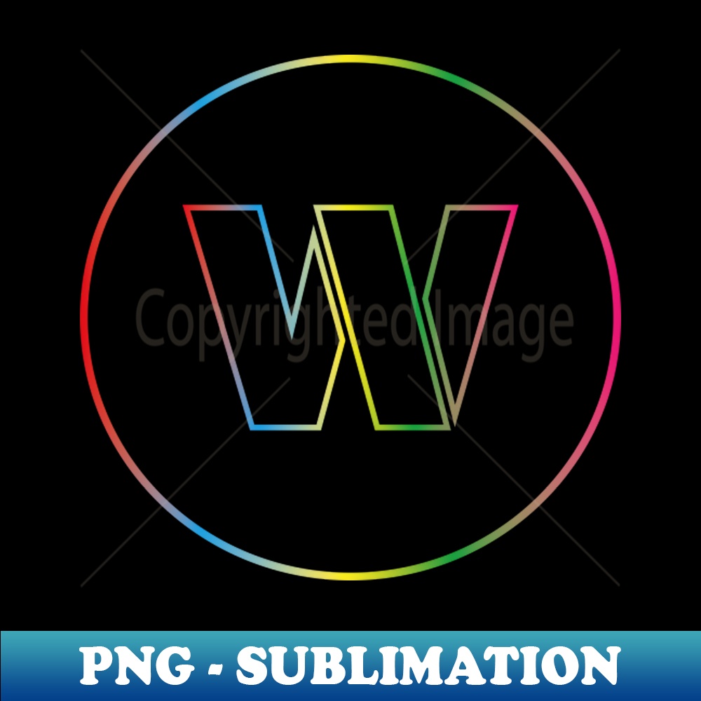 letter W colorful design - Professional Sublimation Digital | Inspire ...