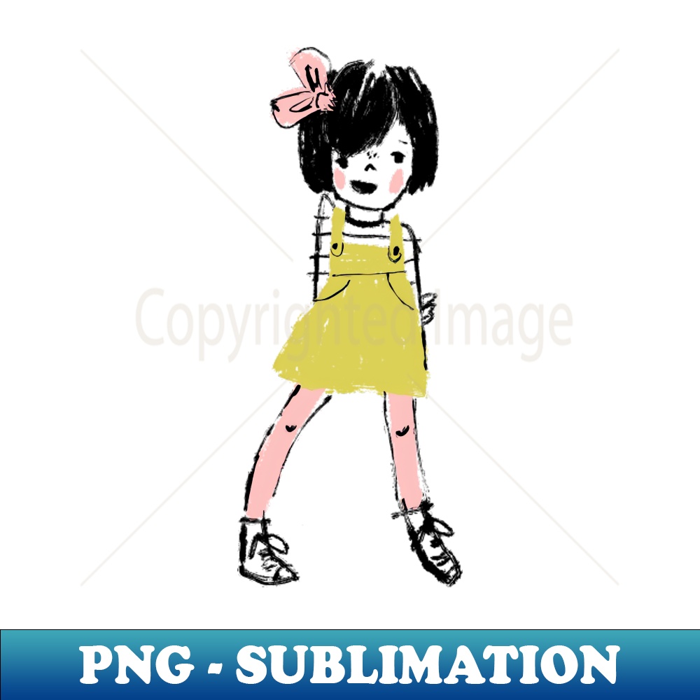 Mellow Yellow Girl - High-Resolution PNG Sublimation File - | Inspire ...