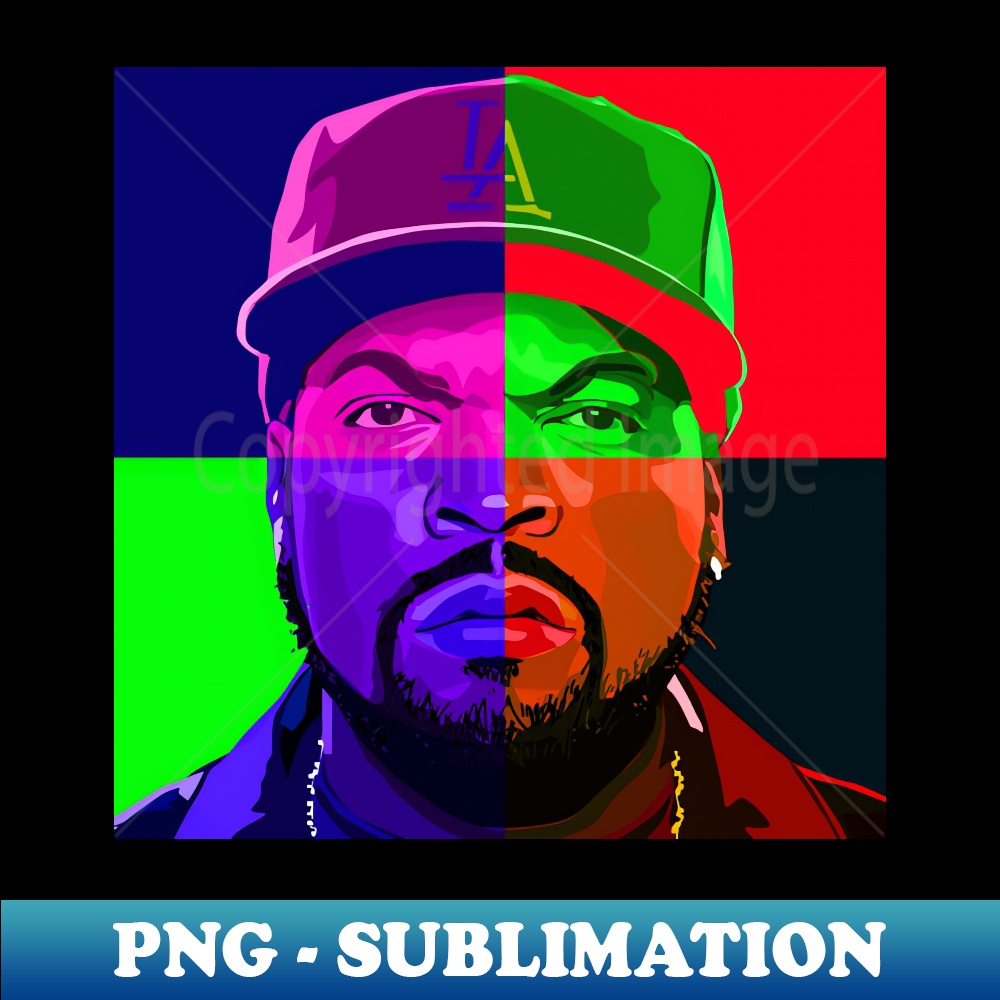 Ice Cube Rapper Color Design - PNG Transparent Sublimation D | Inspire ...