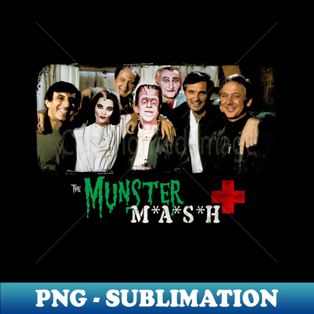 The Munster Mash - mashup of the Munsters and MASH - distres | Inspire Uplift