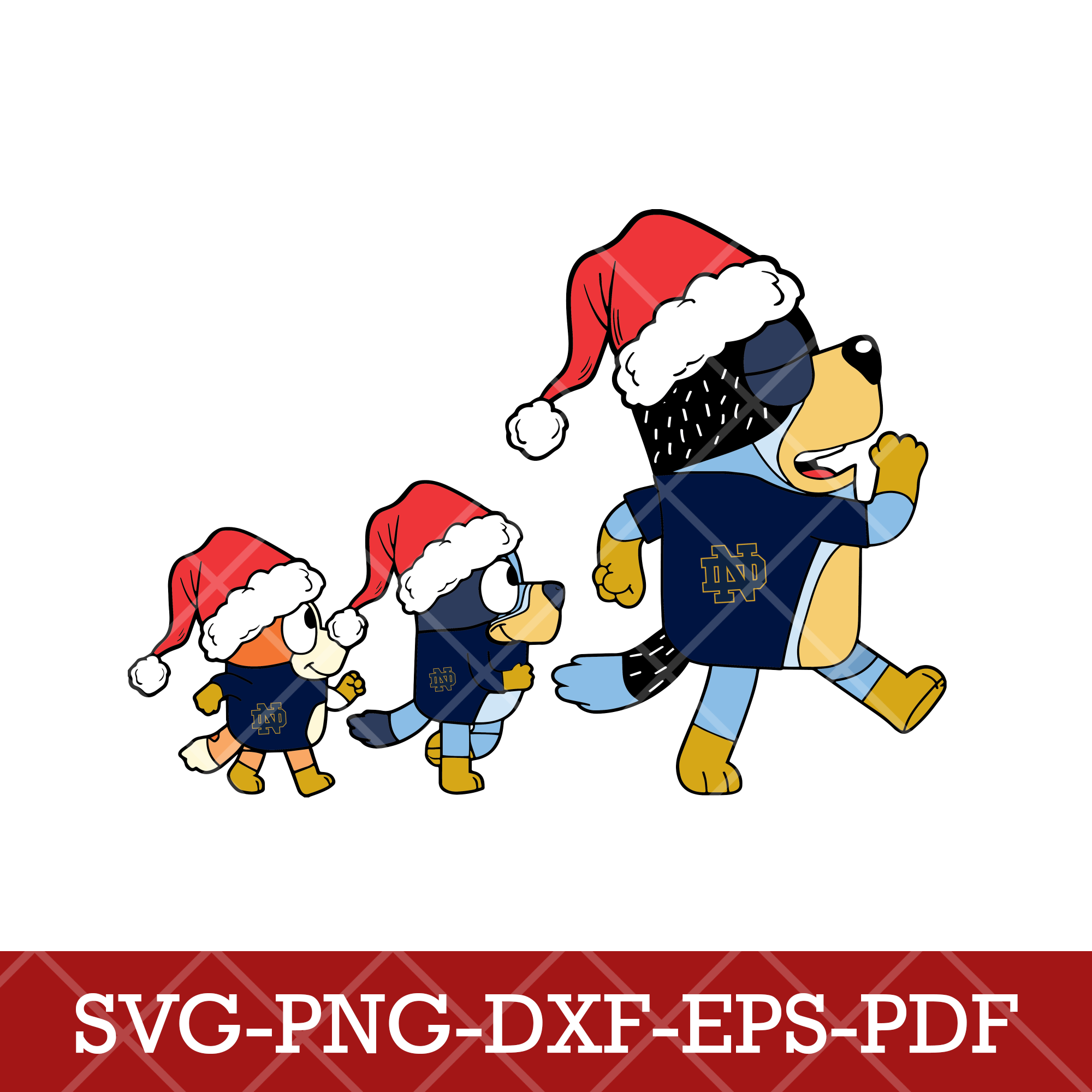 Notre Dame Fighting Irish_NCAA Bluey 5,SVG,DXF,EPS,PNG,digit | Inspire ...