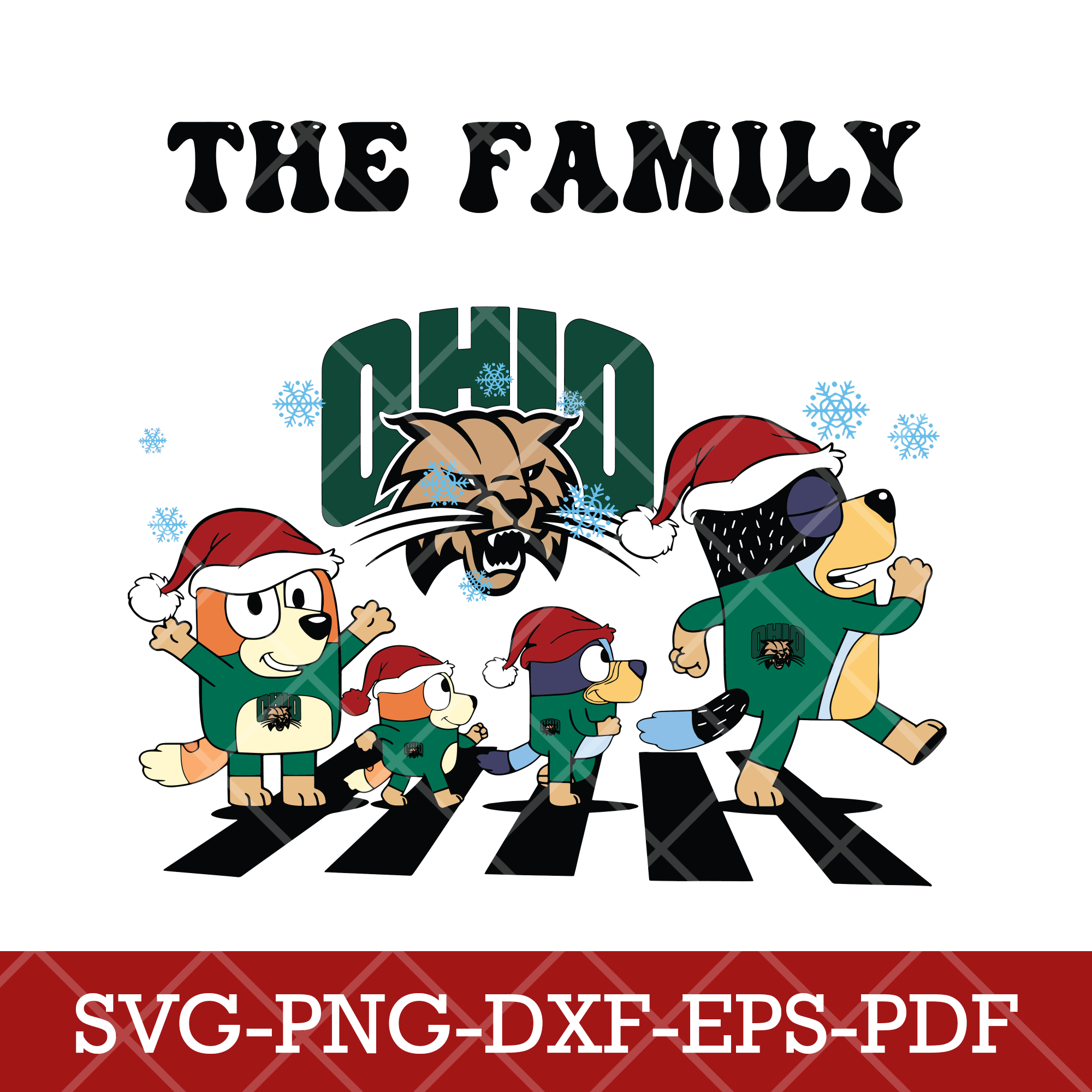 Ohio Bobcats_NCAA Bluey 3,SVG,DXF,EPS,PNG,digital download,c | Inspire ...