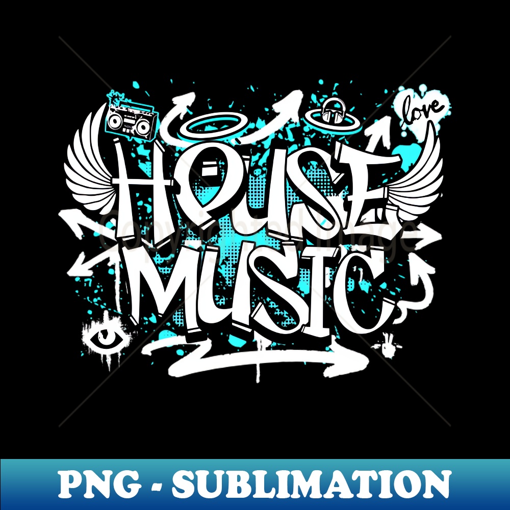 HOUSE MUSIC - Graffiti Steez PinkWhite - Digital Sublimatio | Inspire ...