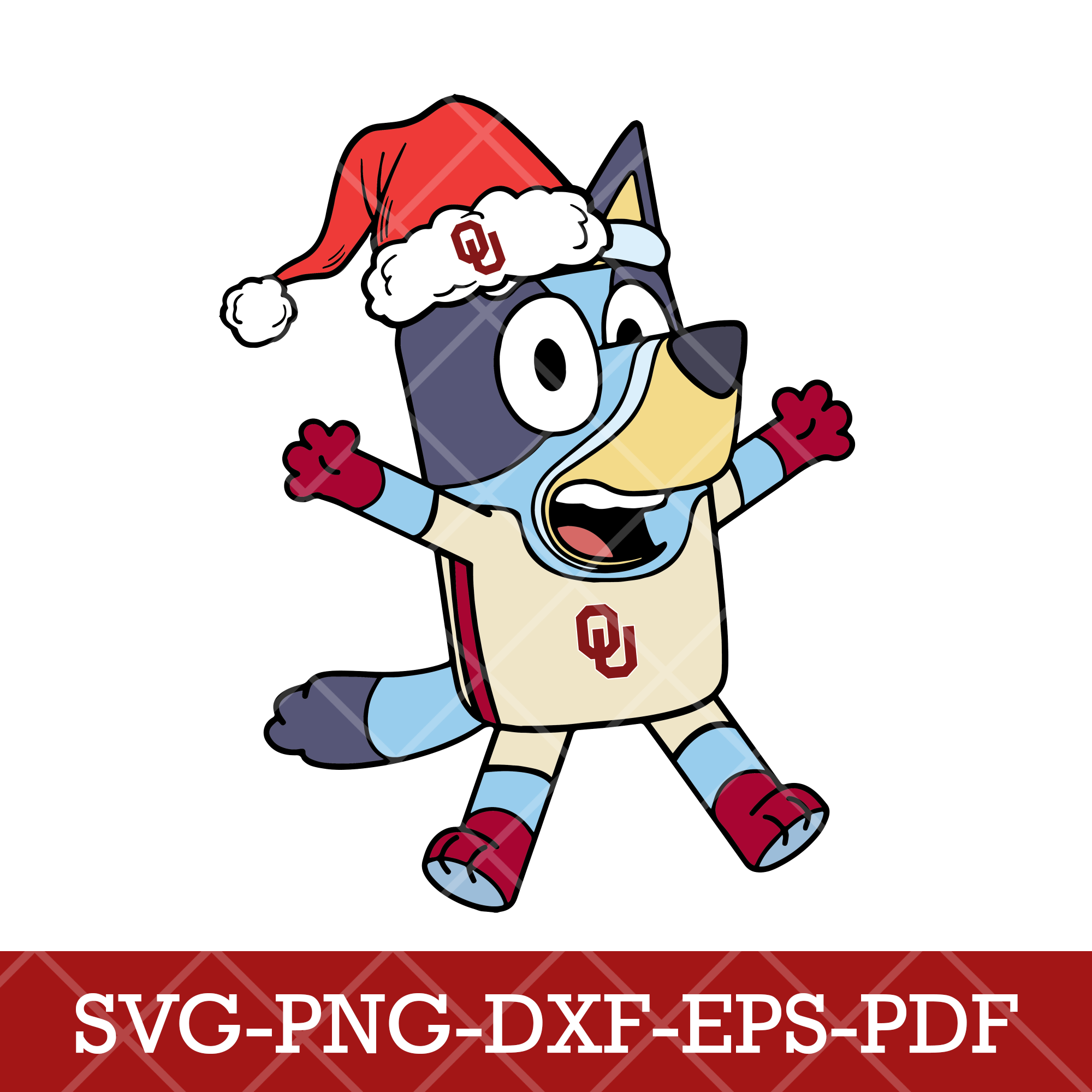 Oklahoma Sooners_NCAA Bluey 12,SVG,DXF,EPS,PNG,digital downl | Inspire ...