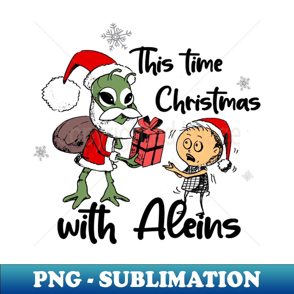 Christmas with aliens - PNG Transparent Digital Download Fil | Inspire ...
