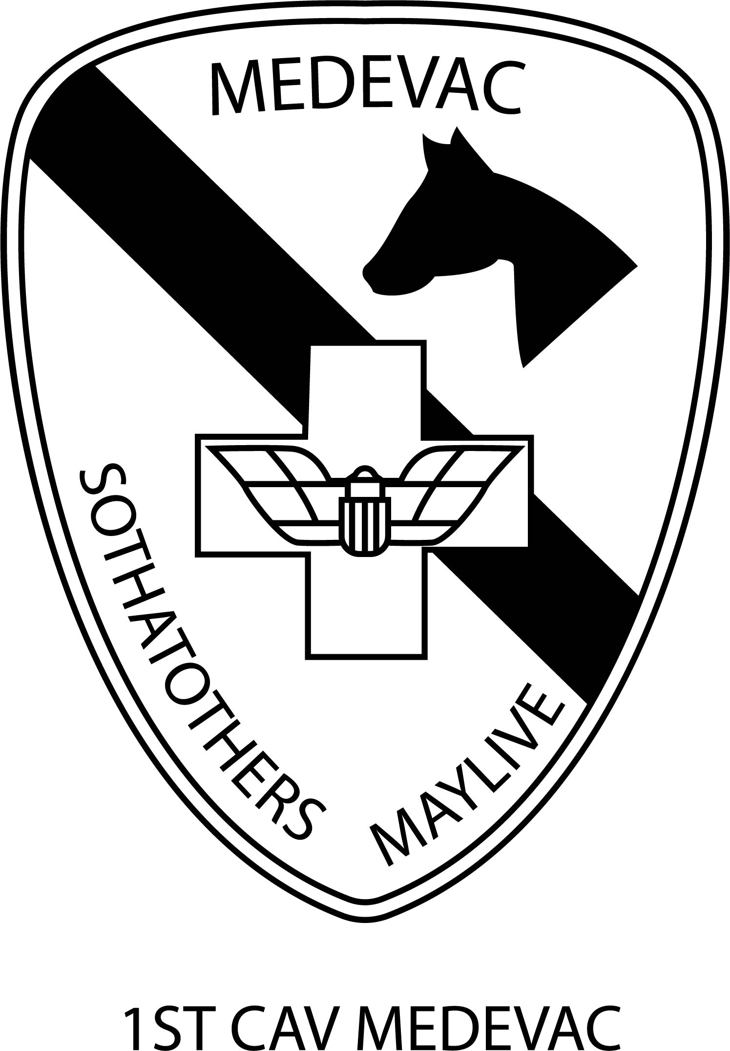 1ST CAV MEDEVAC VECTOR FILE SVG DXF EPS PNG JPG FILE | Inspire Uplift