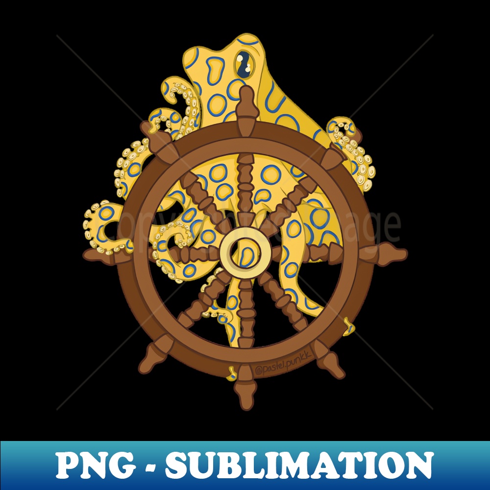 Blue ringed octopus and ship wheel - Aesthetic Sublimation D | Inspire ...