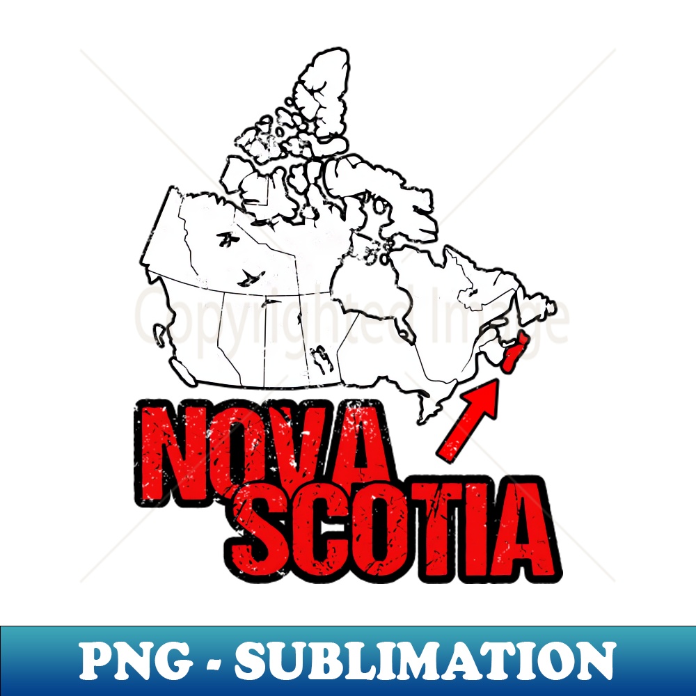 Nova Scotia Vintage Canada Map - PNG Transparent Digital Dow | Inspire ...