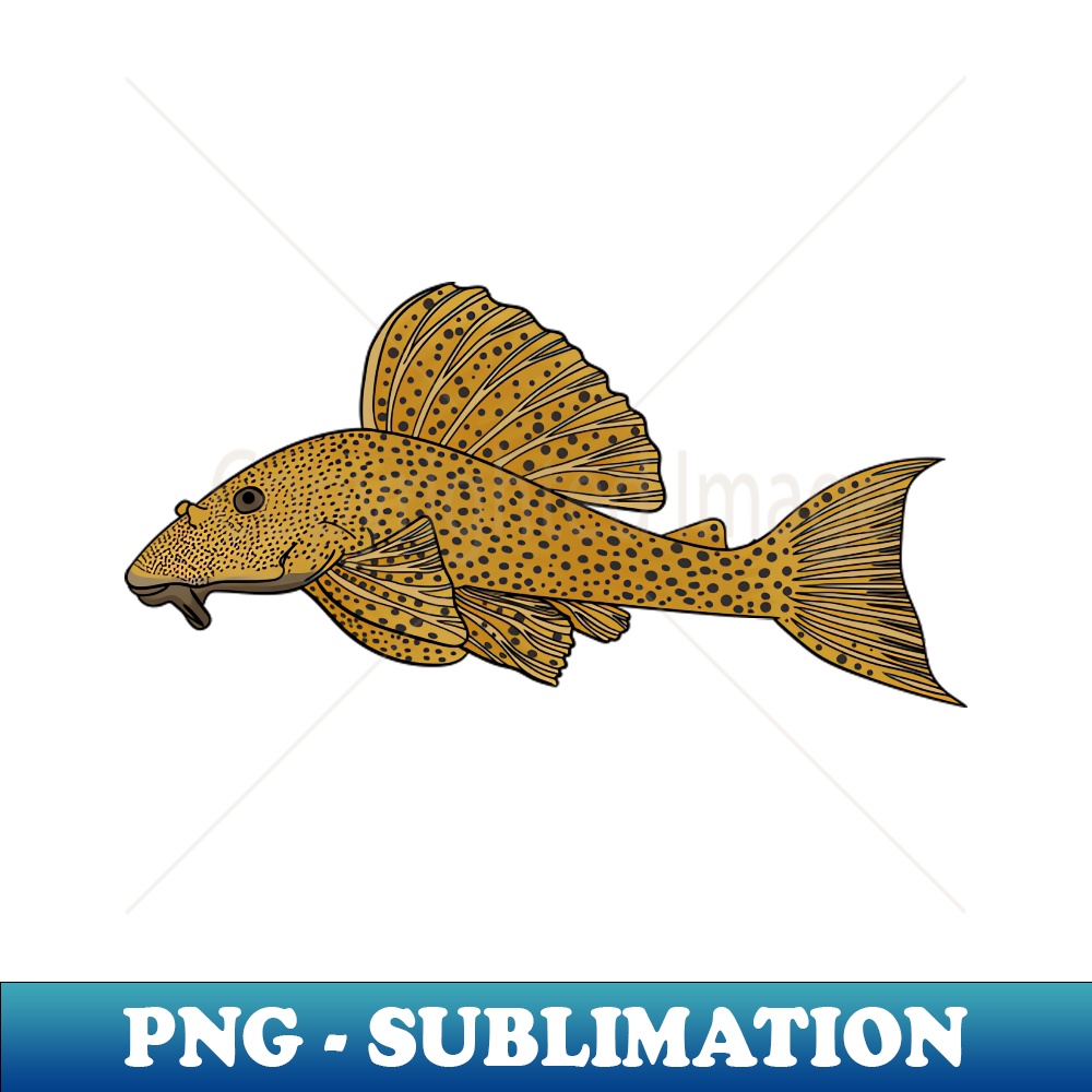 Pleco fish cartoon illustration - Decorative Sublimation PNG | Inspire ...