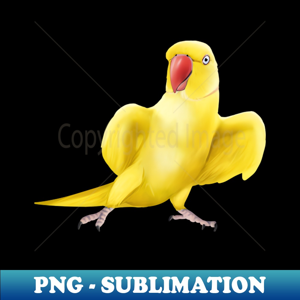 Yellow Indian Ringneck Parrot - Premium PNG Sublimation File | Inspire ...