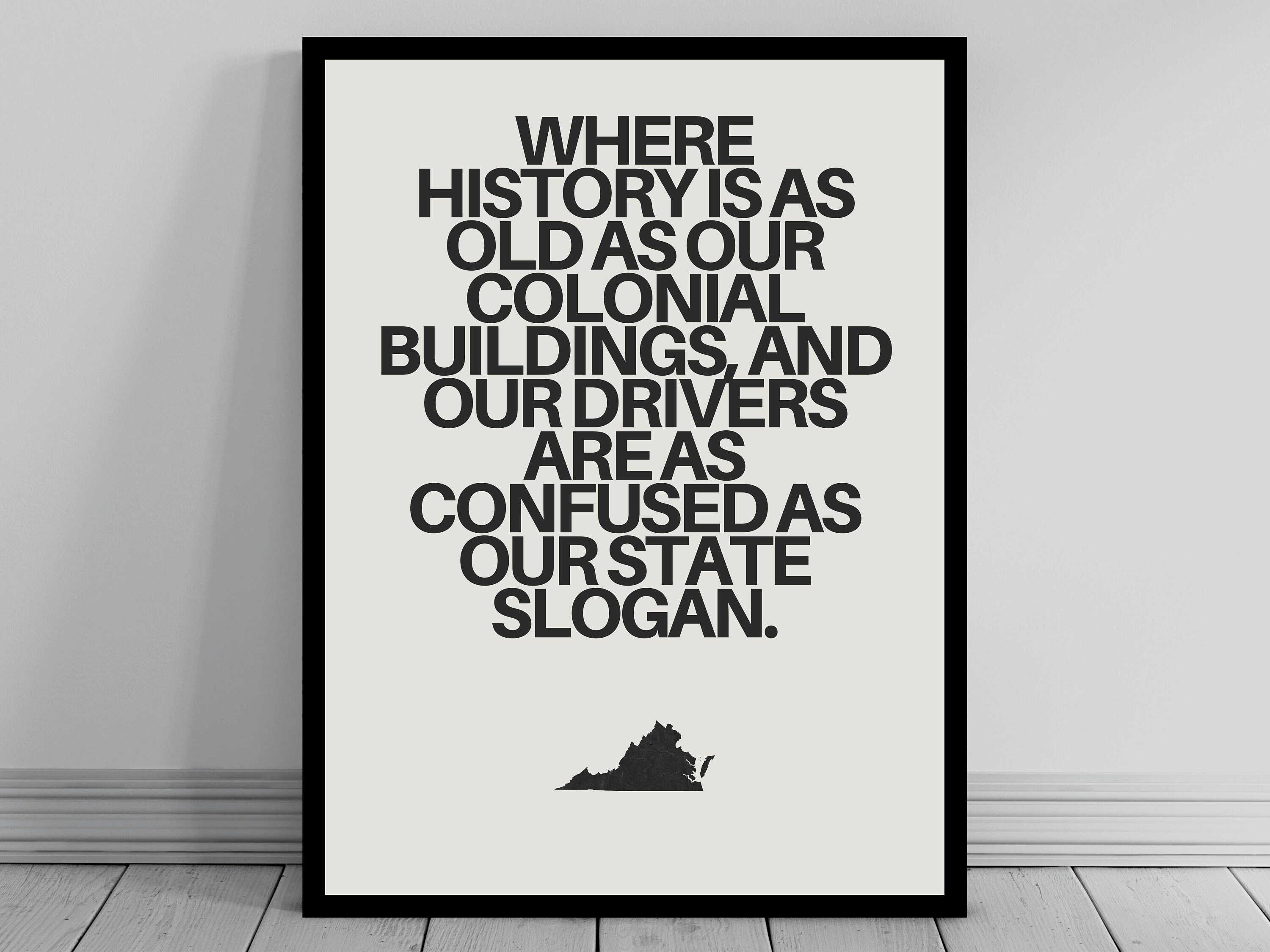 Hilarious Virginia Meme Virginia Poster Minimalist State Slo - Inspire ...