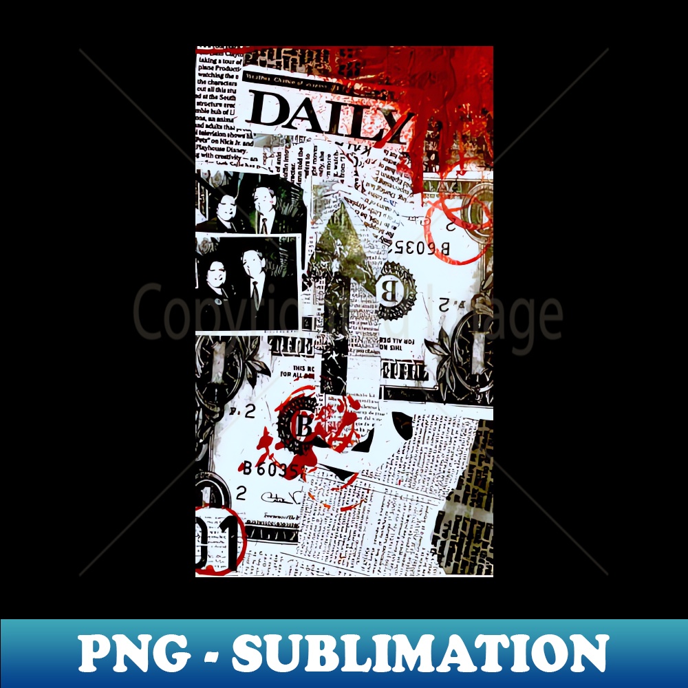 Newspaper Collage Article - Instant PNG Sublimation Download | Inspire ...