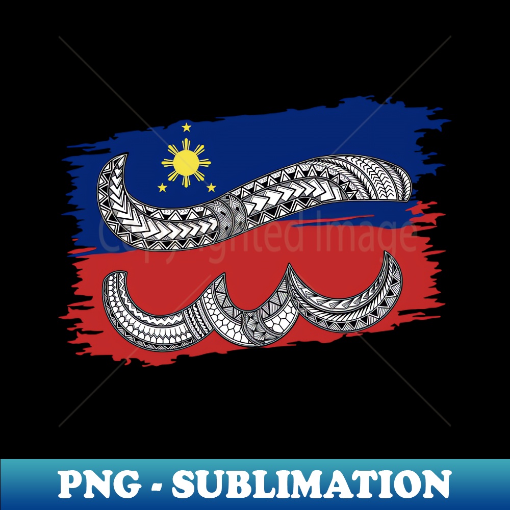 Philippine Flag Tribal line Art Baybayin Letter E I - Digi | Inspire Uplift