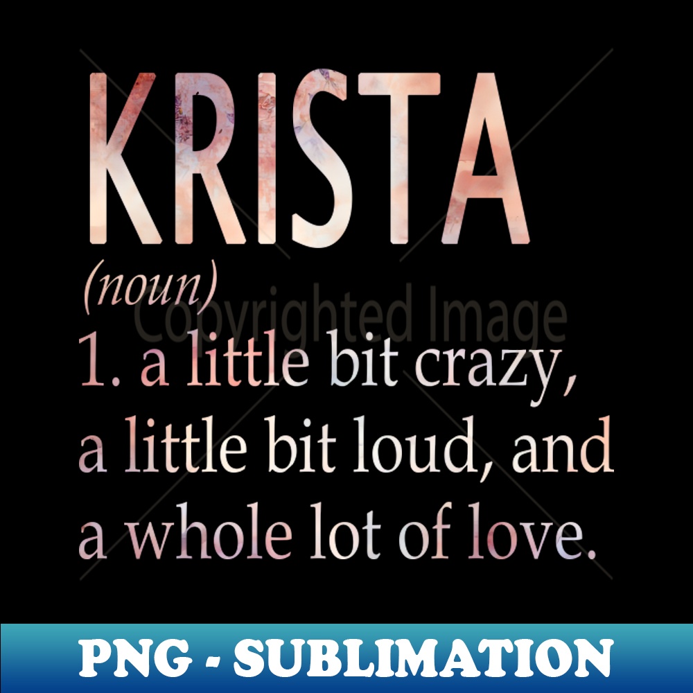 Krista Girl Name Definition - Retro PNG Sublimation Digital | Inspire ...