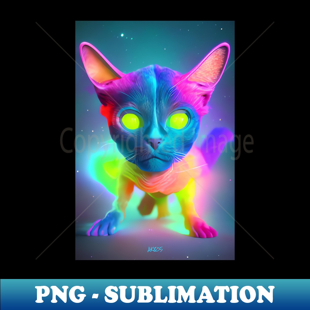 Alien Kitty Extraterrestrial Space Alien Psychedelic Trippy | Inspire ...