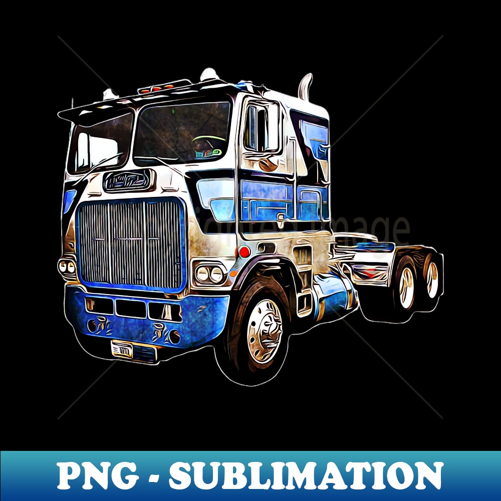 Distressed grunge classic Big American cabover truck or lorr | Inspire ...