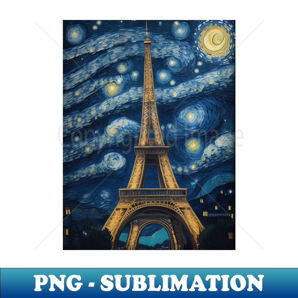 Starry Night in Paris Van gogh Style Eiffel Tower Painting f | Inspire ...
